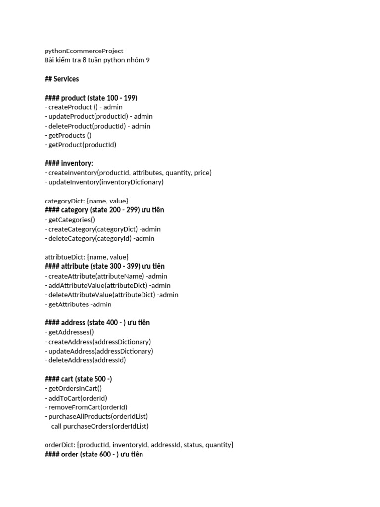 Python e Commerce Project | PDF