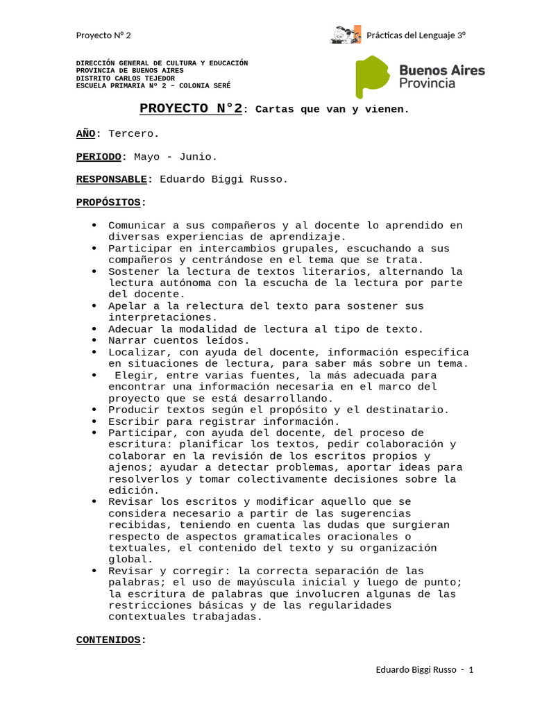 Proyecto 2 | PDF | Escritura | Aprendizaje