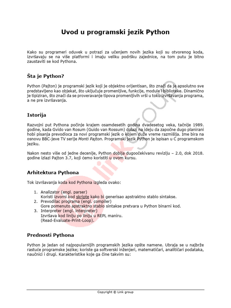 Osnove Python 1 | PDF