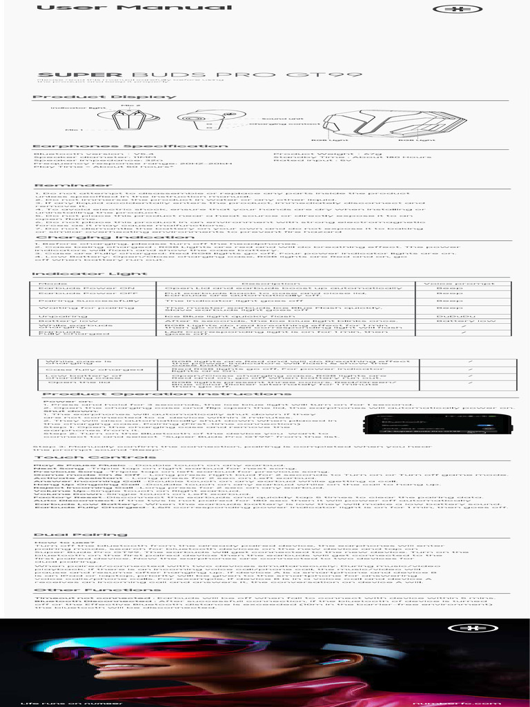 Super Buds Pro GT 99 COMP | PDF