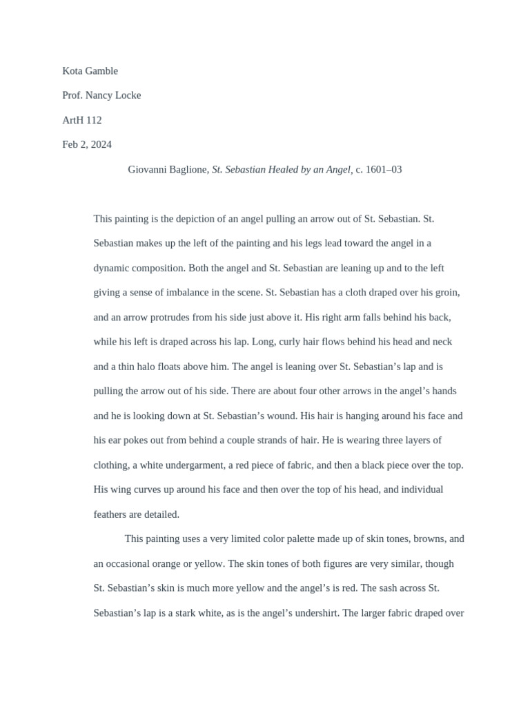 Art History Formal Analysis | PDF