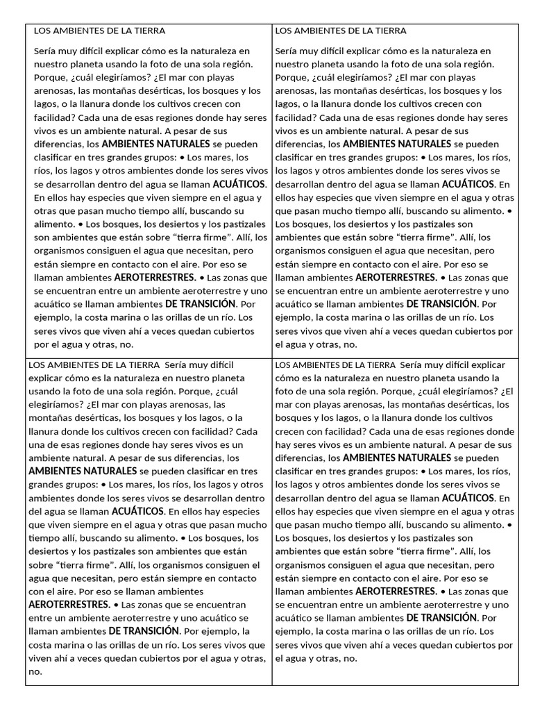 Los Ambientes de La Tierra | PDF | Desierto | Mar