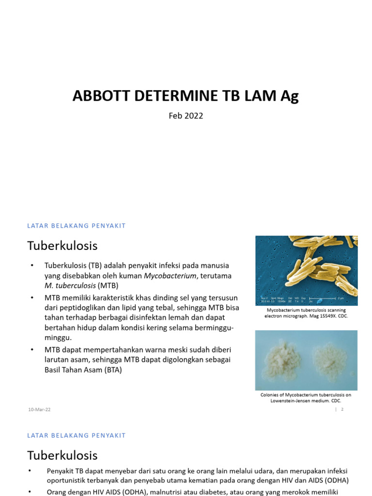 Product Training - Determine TB LAM (2022) | PDF