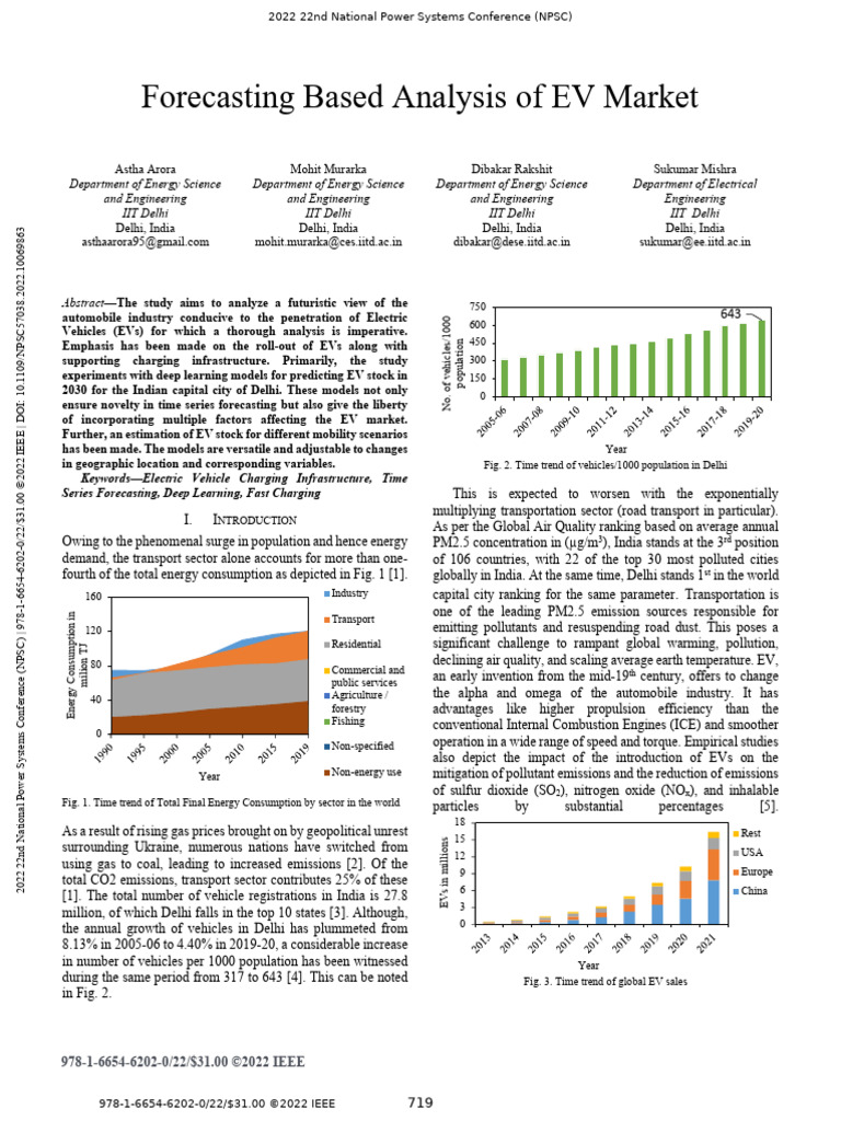 Forecasting Based Analysis of EV Market | PDF | Electric Vehicle | Time Series