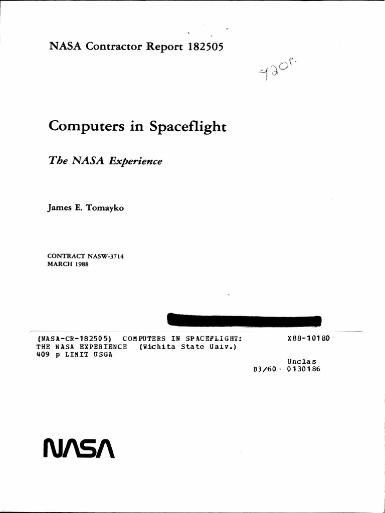 Computers in Spaceflight: Contractor Report 182505 | PDF | Nasa | Space ...