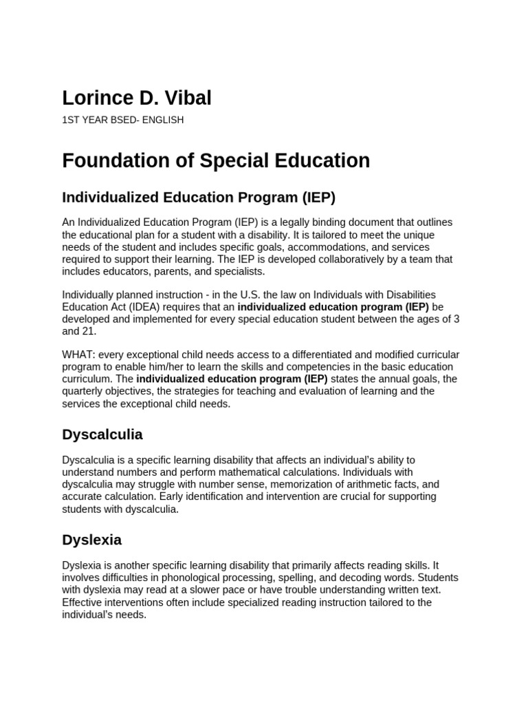 Understanding Individualized Education Programs | PDF | Intellectual ...