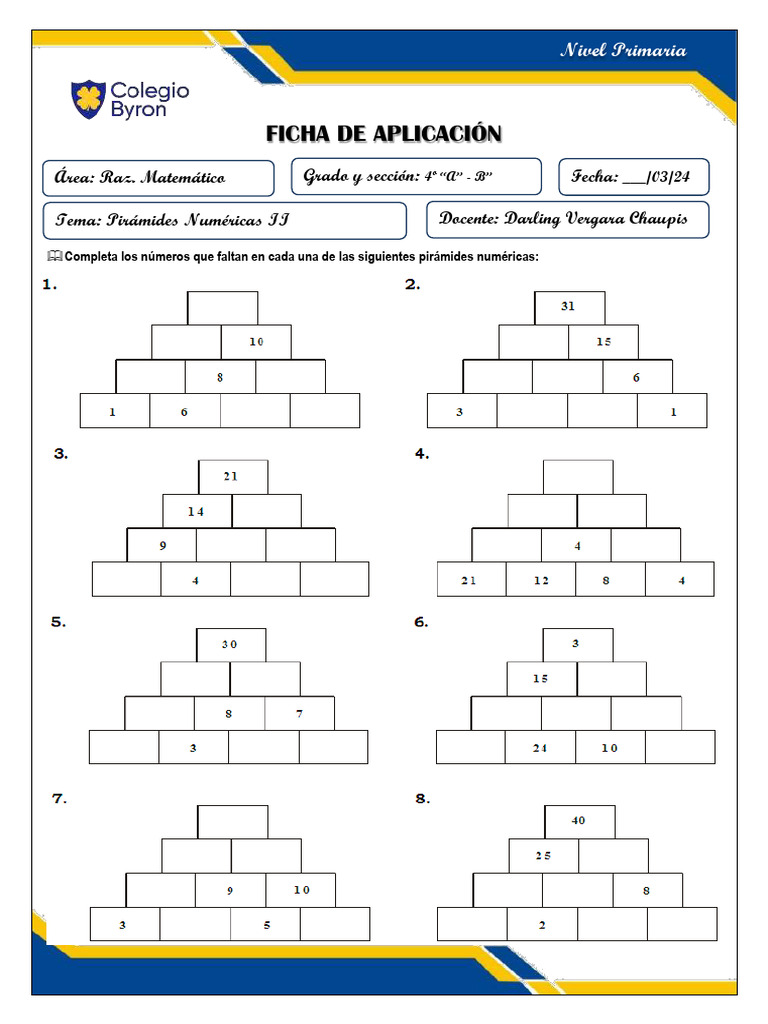 TEMA 2_ R.M._PIRÁMIDES NUMÉRICAS II | PDF