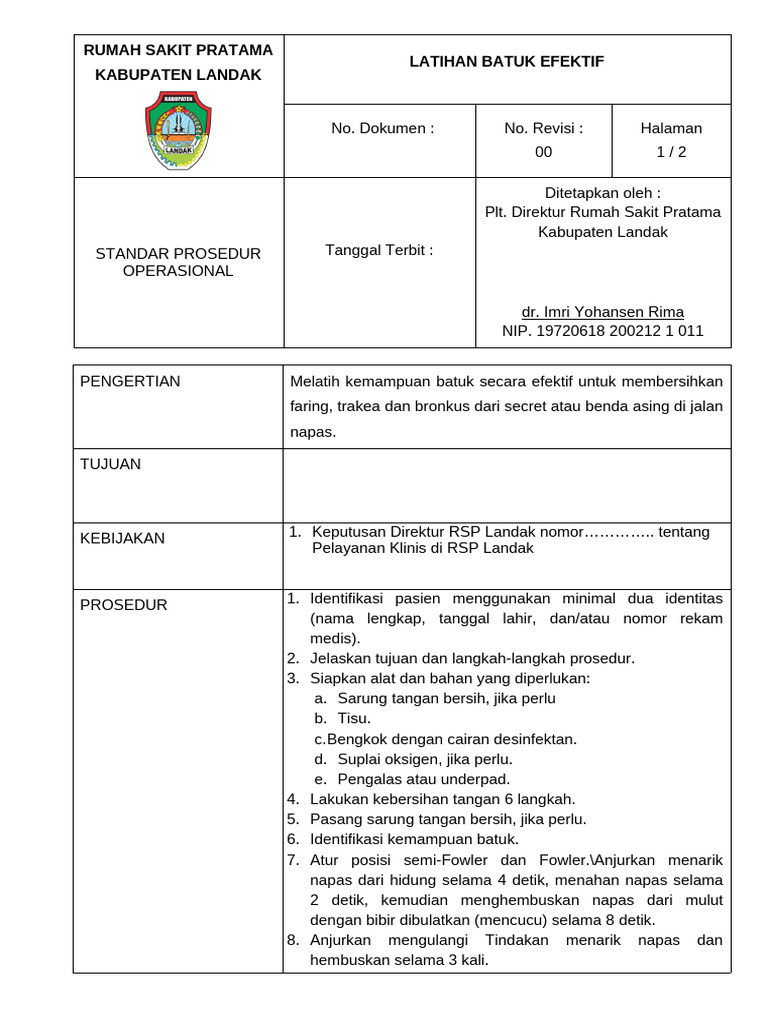 Spo Latihan Batuk Efektif | PDF