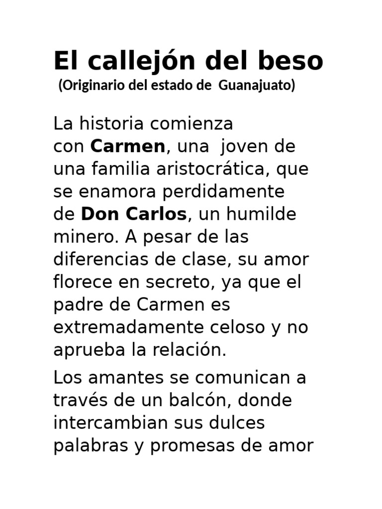 El Callejón Del Beso | PDF