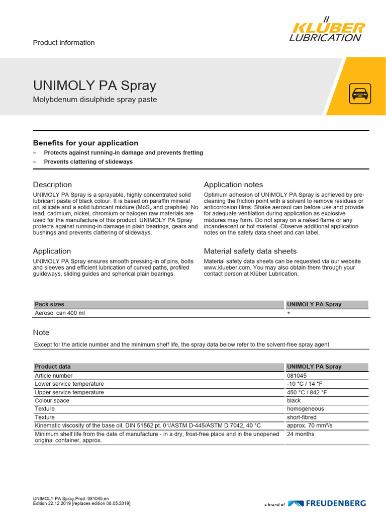 UNIMOLY PA Spray 081045 PI EN en | PDF