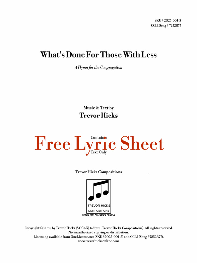 What's Done For Those With Less (Hicks) | PDF