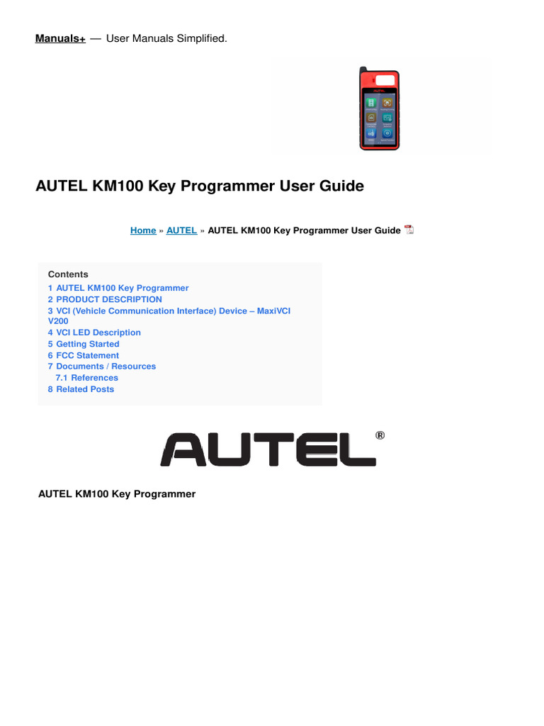 Km100 Key Programmer Manual | PDF | Radio | Electromagnetic Interference