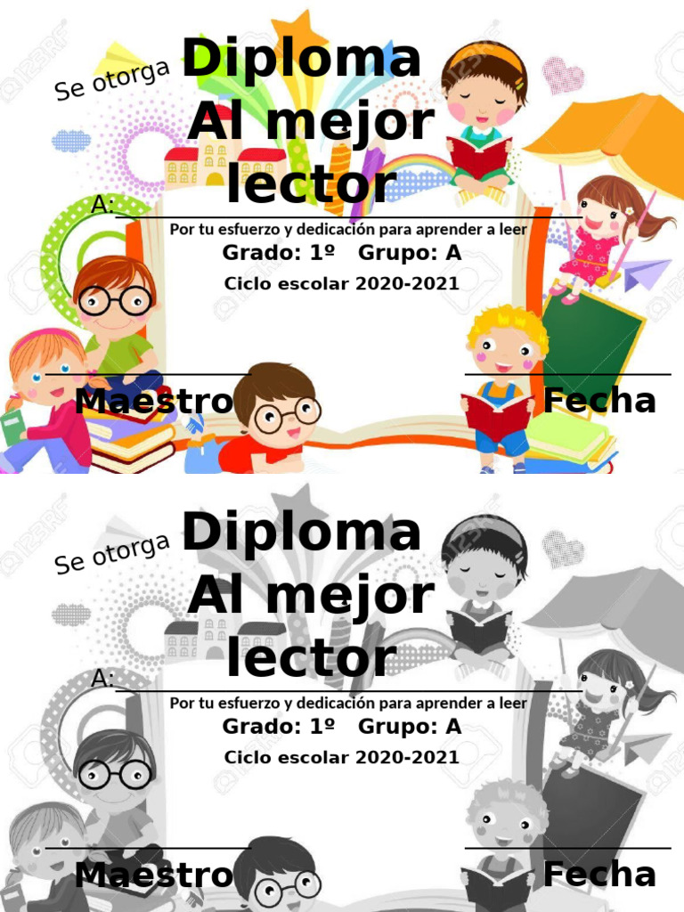 Diploma al Mejor Lector 2021 | PDF