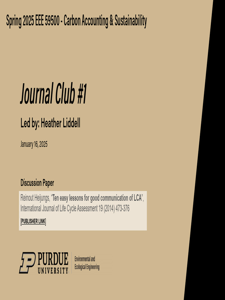 Ten Lessons for Effective LCA Communication | PDF | Life Cycle Assessment