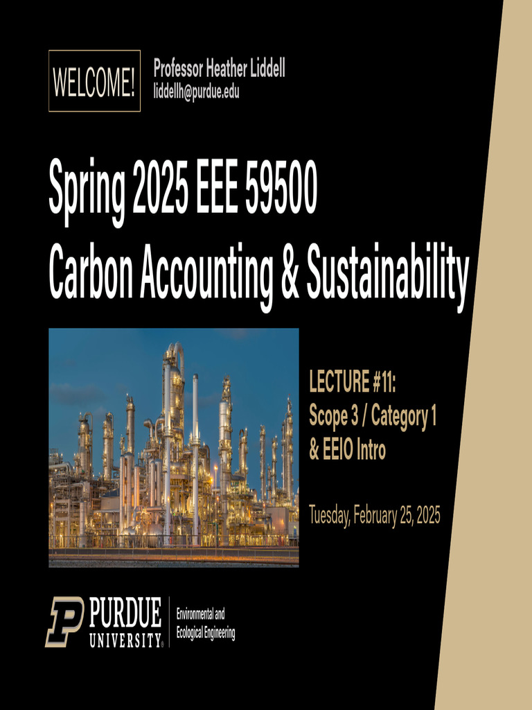 Lecture 11 - Scope 3 Cat 1 & EEIO Intro | PDF | Input–Output Model ...