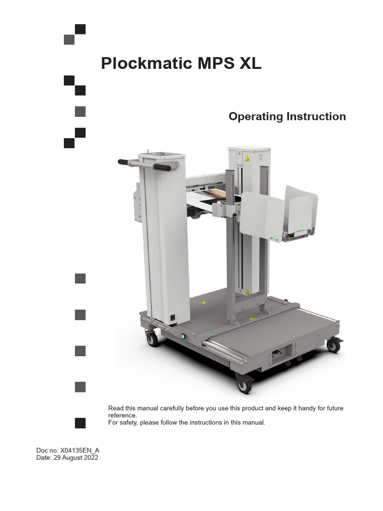 Plockmatic MPS XL Operating Manual | PDF | Electrical Connector | Ac ...
