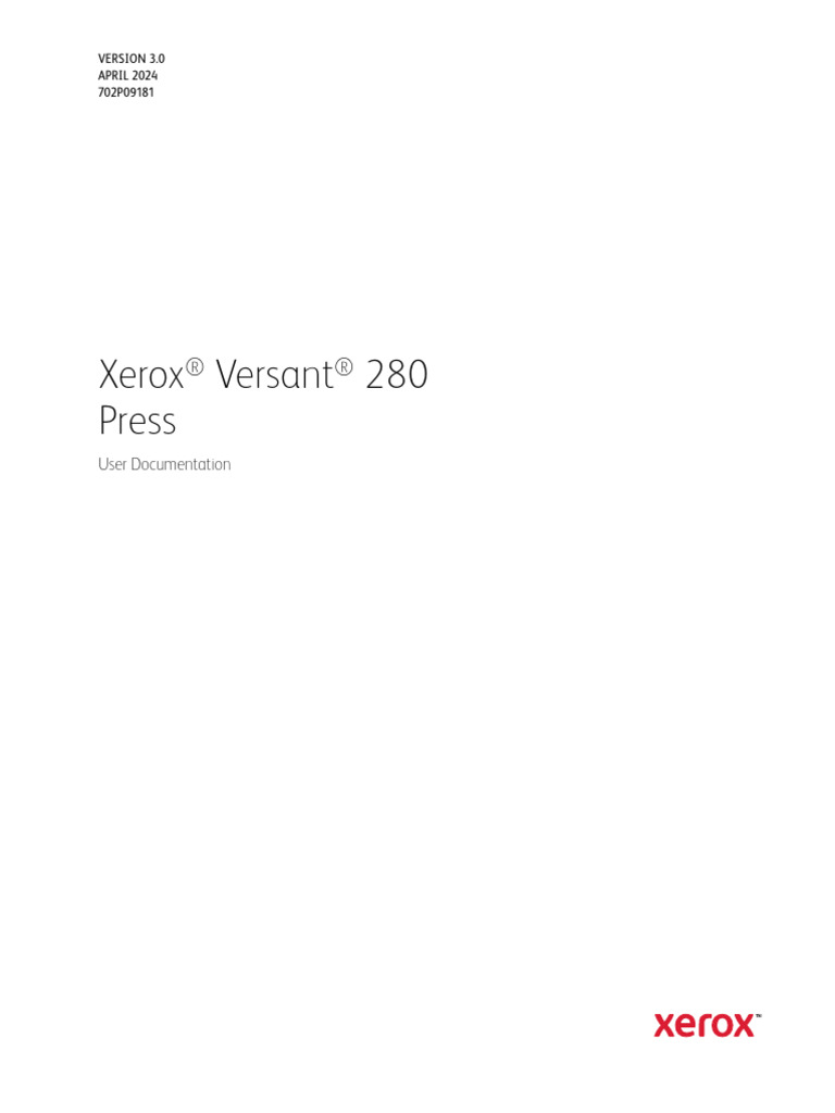 Xerox Versant 280 Press Ug en-US | PDF | Adobe In Design | Computing