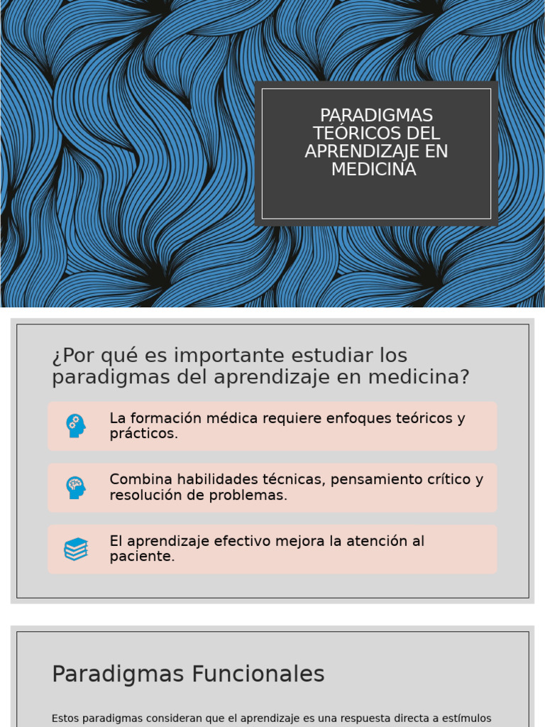 Paradigmas del Aprendizaje en Medicina | PDF | Aprendizaje | Evaluación