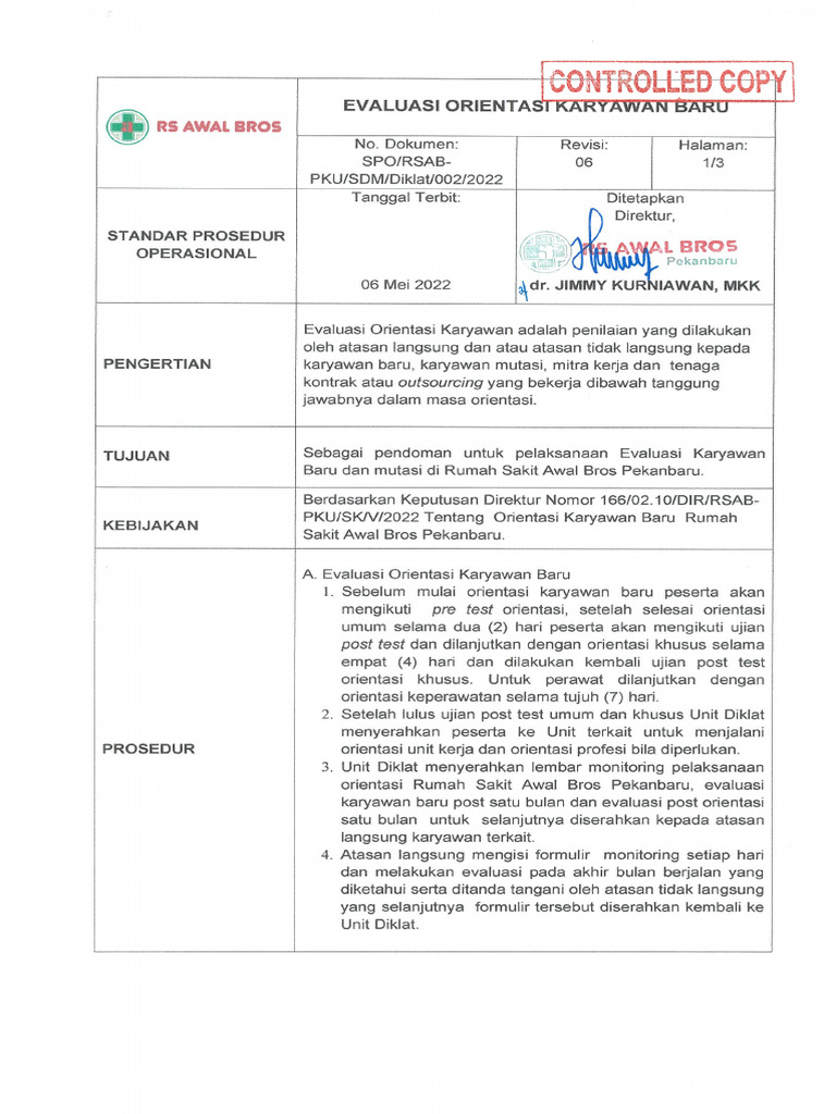 KPS 7 EP 1-SPO - Evaluasi - Orientasi | PDF