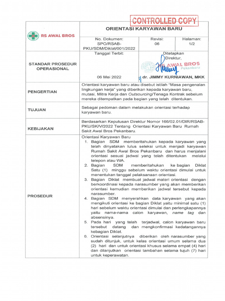 KPS 7 EP 1-SPO_-_Orientasi_Karyawan_Baru | PDF