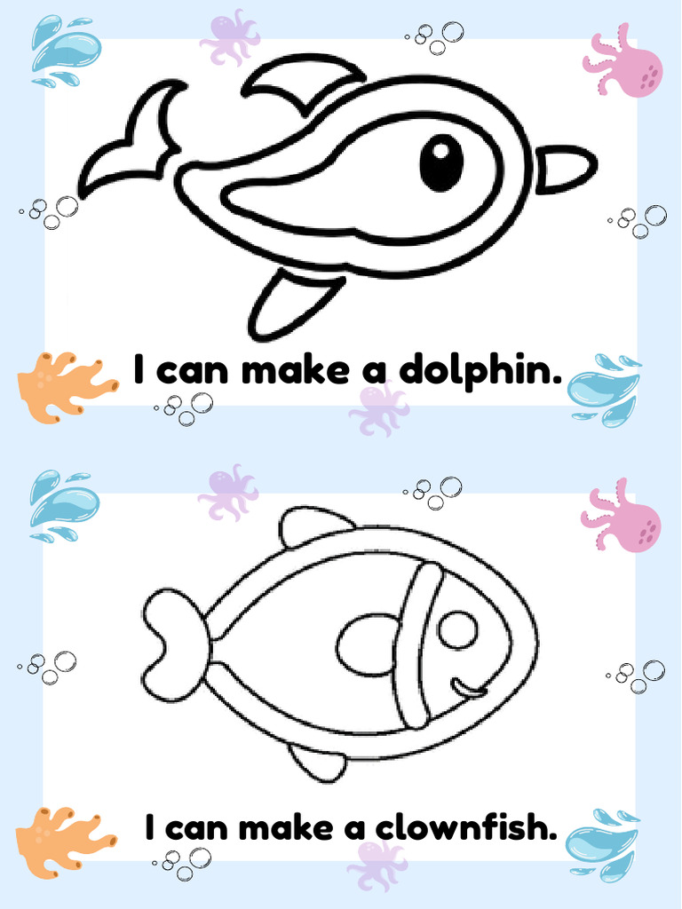 Playdough Mats- Sea Animals | PDF