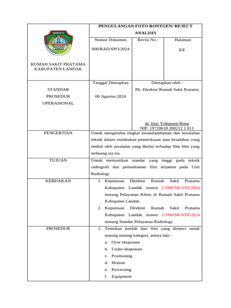 RSP_SPO_AP_116_SPO_Pengulangan Foto | PDF