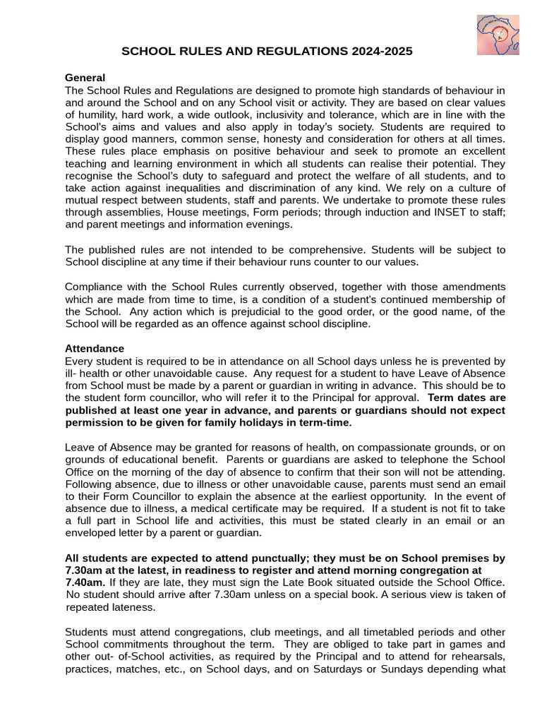 School Rules and Regulations 2024-2025 | PDF | Cyberbullying | Bullying
