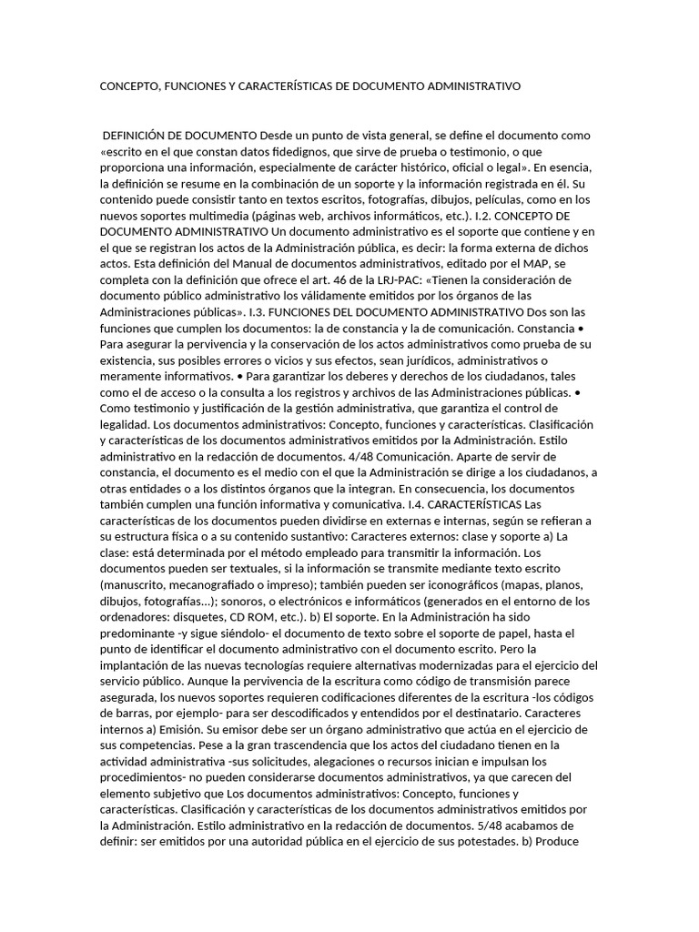 Concepto Documentos Administrativos | PDF | Documento