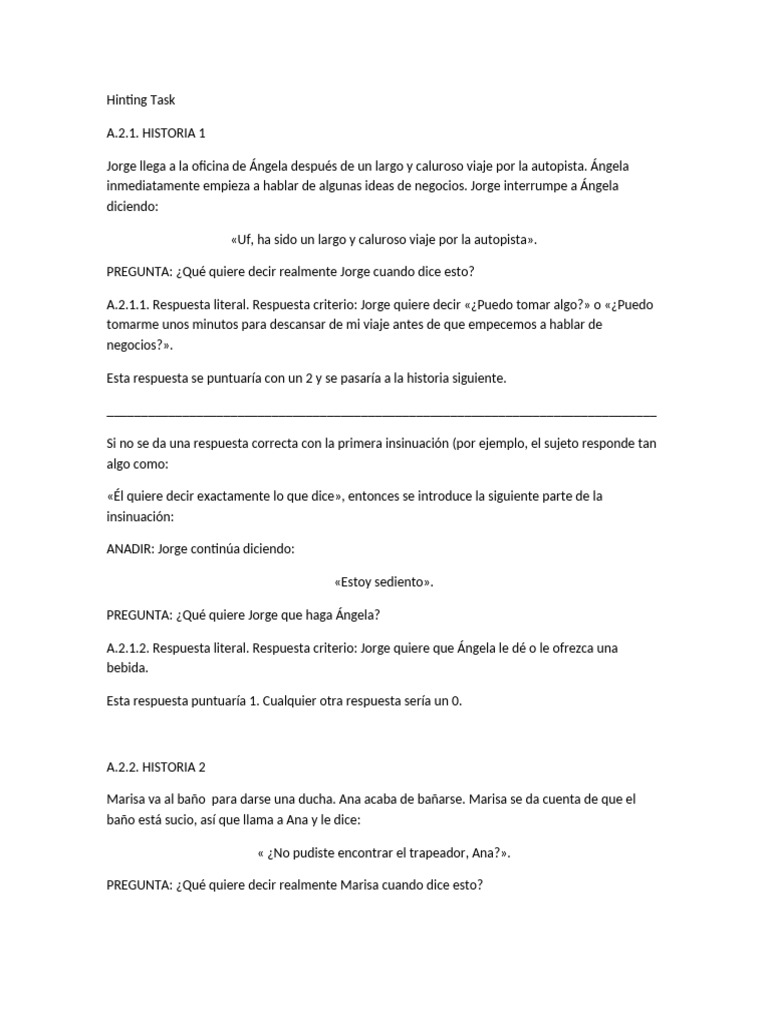 Interpretación de Insinuaciones Cotidianas | PDF
