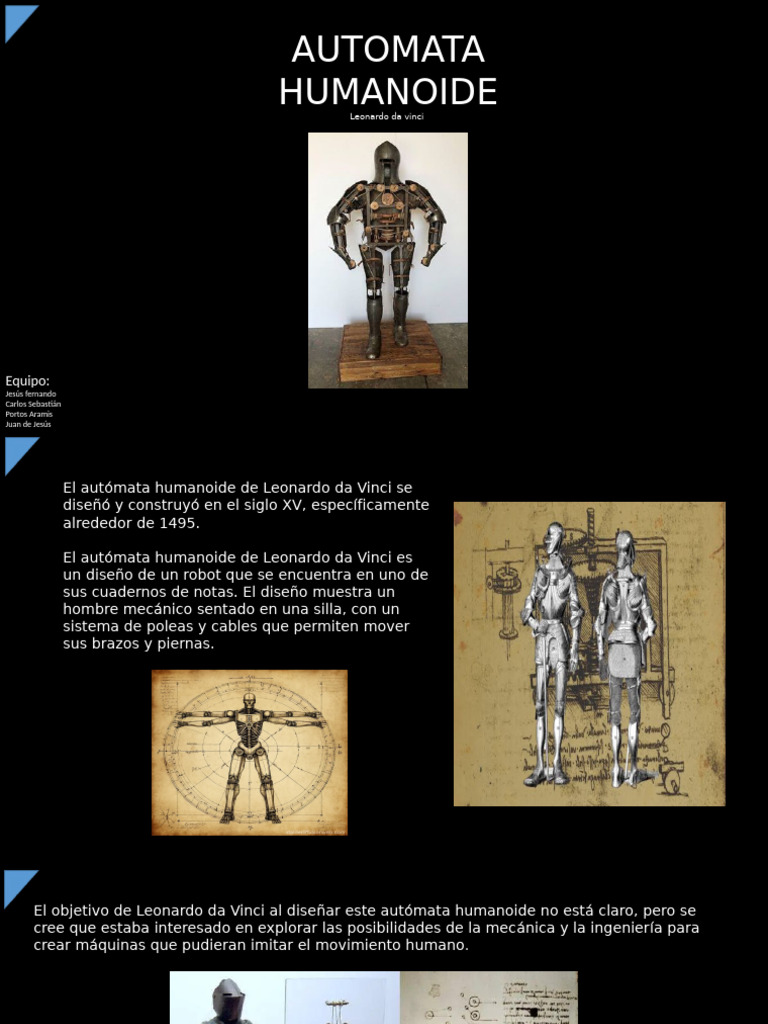 Autómata humanoide de Da Vinci | PDF