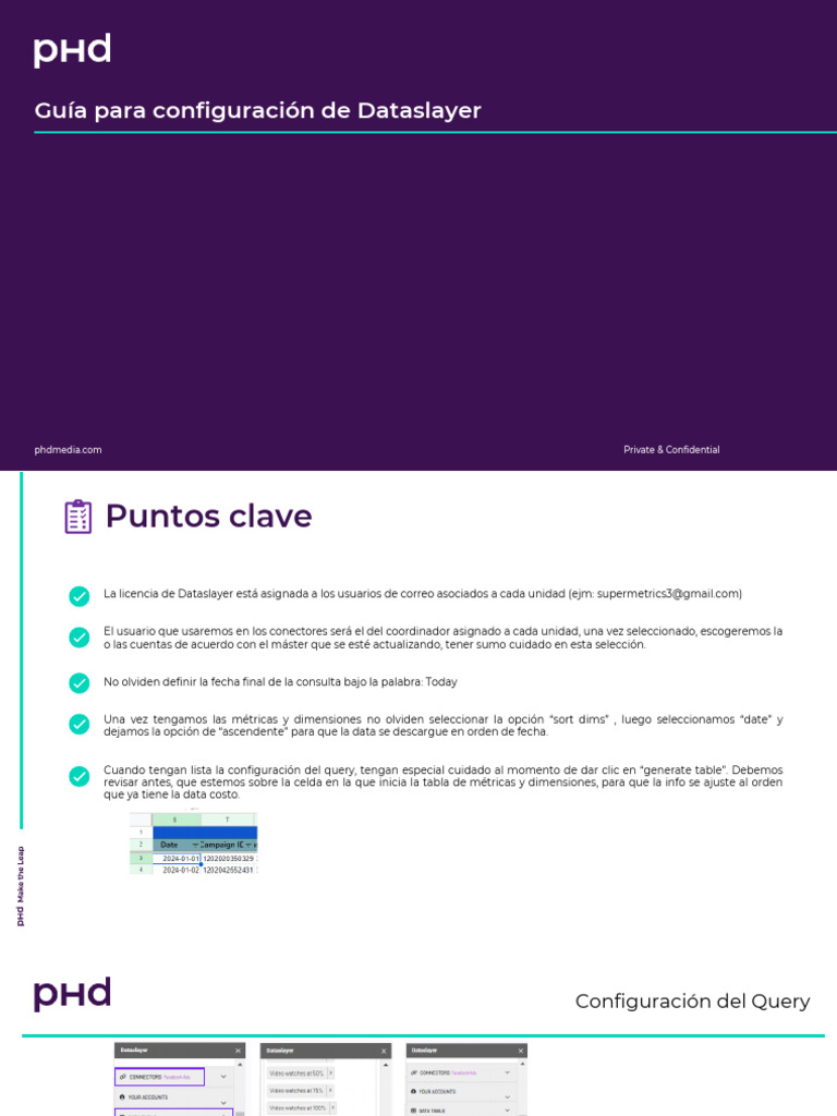 Configuración Query Dataslayer 1 | PDF
