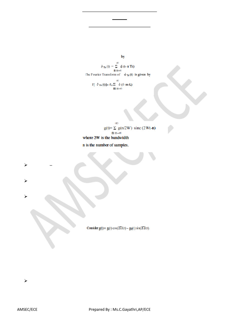 EC6501 - Digital Communication | PDF | Sampling (Signal Processing) | Modulation