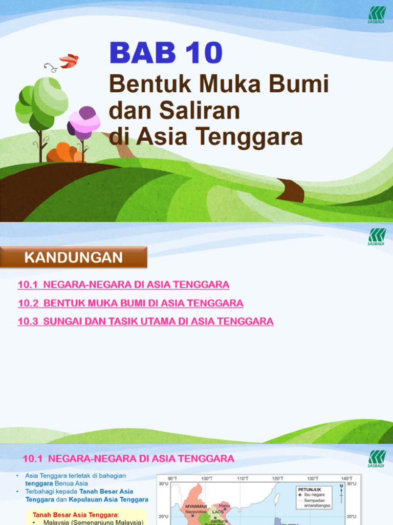 Bab 10 Bentuk Muka Bumi Dan Saliran Di Asia Tenggara | PDF