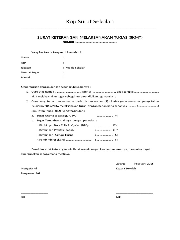 SKMT Dan Surat Pernyataan | PDF