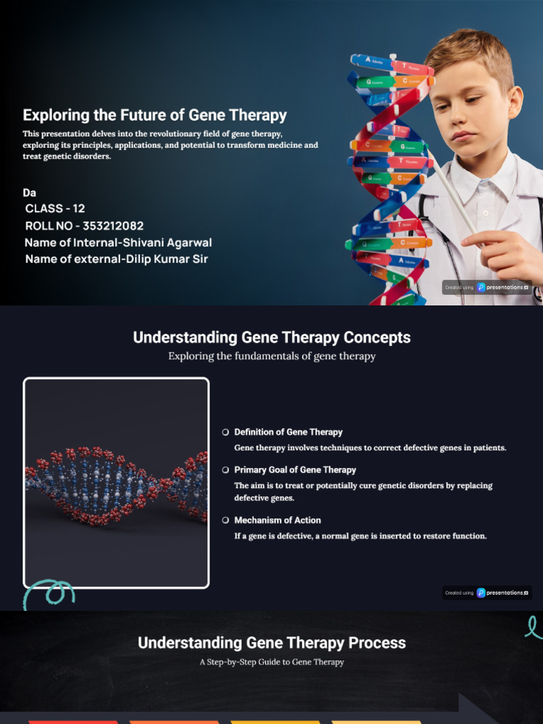 Gene Therapy Presentation For Class 12 Biology | PDF