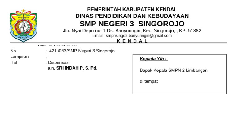 Format Amplop | PDF