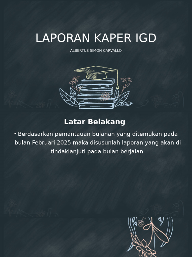 Presentase Laporan Kaper IGD | PDF