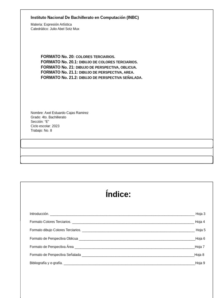 Caratula de Trabajo No.3 Expresión (1) | PDF