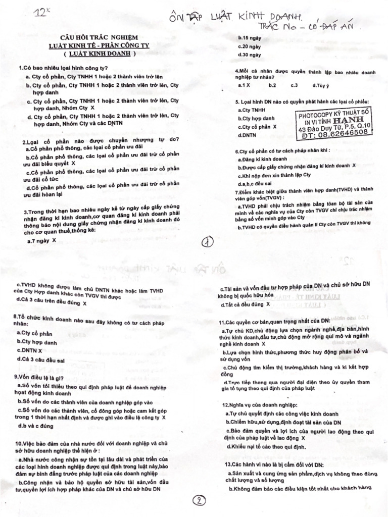 đề ôn kthp (1) | PDF