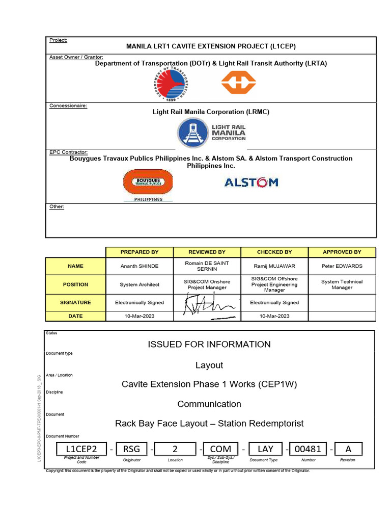 Rack Bay Face Layout-Redemptorist With Annexure-A | PDF ...