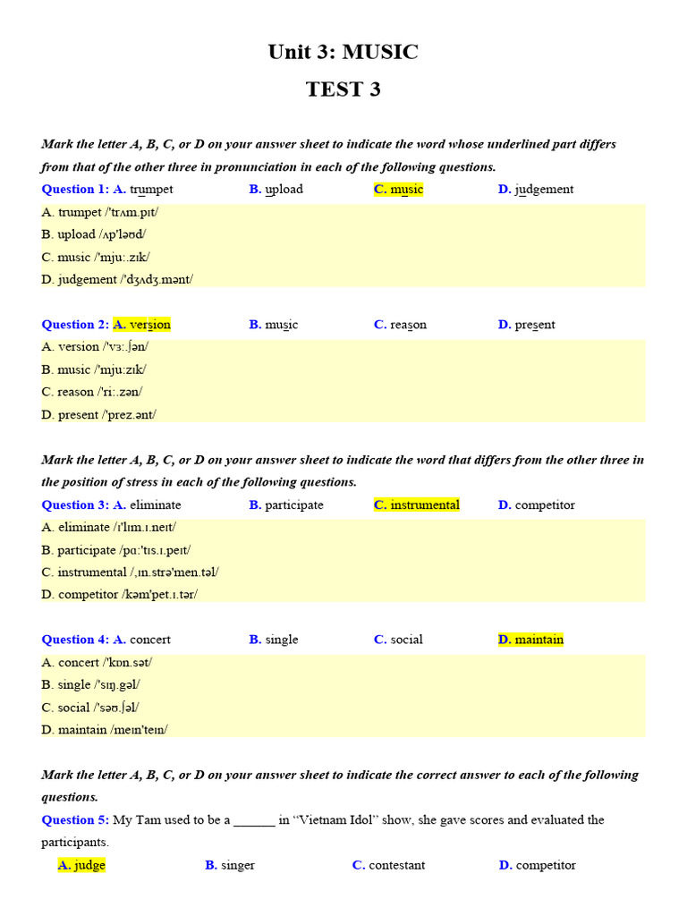 Bo Test Global Success 10 Form 2025 File Word Key Chi Tiet C10u3 Test 3 ...