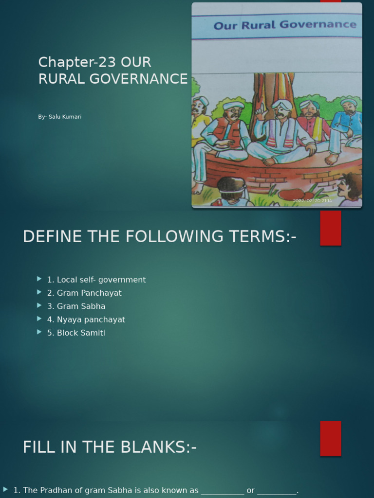 Chapter-23, Our Rural Governance | PDF