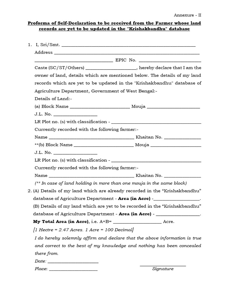 Annexure List For KMS 2024-25 | PDF