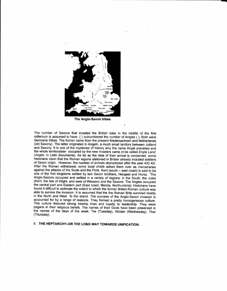 Anglo-Saxon Tribes and Their Invasion | PDF