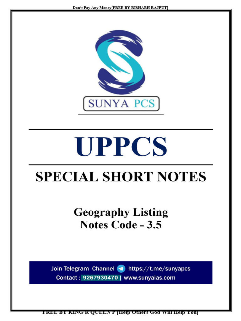 Geography Listing Notes Code 3.5 - KING - R - QUEEN - P | PDF