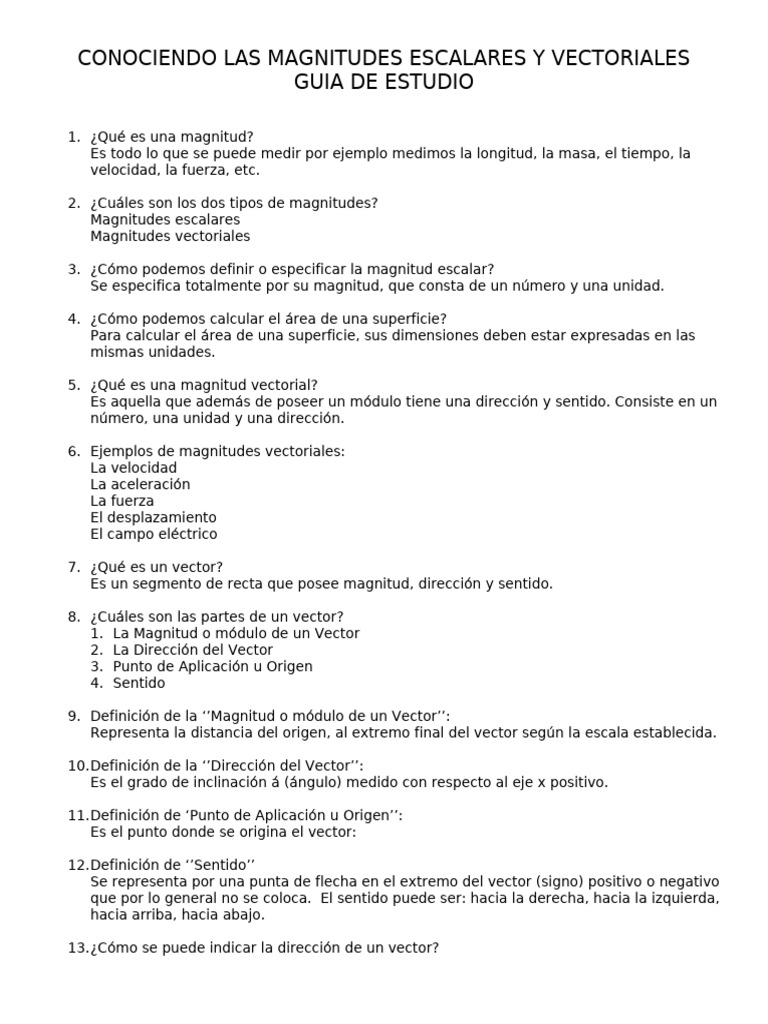 Conociendo Las Magnitudes Escalares y Vectoriales | PDF | Vector ...