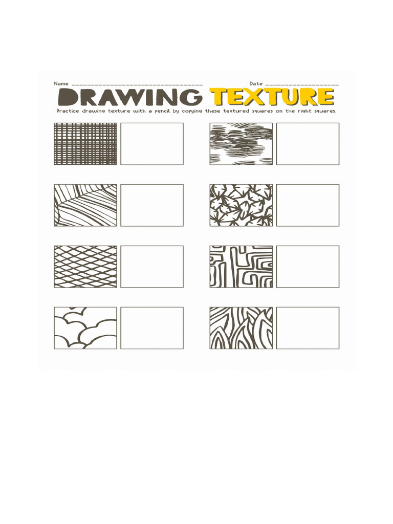 Printablee.com Drawing Texture Worksheet 14823.Jpg | PDF