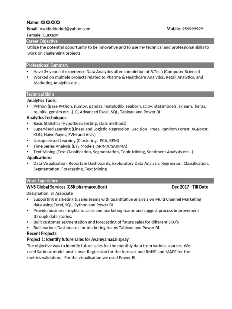 Sample - Resume-3 - 1688986289513 | PDF | Analytics | Statistics