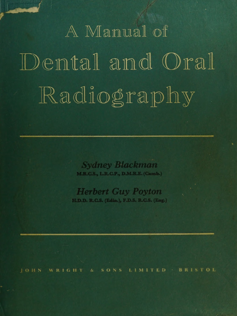 Manual of Dental and Oral Radiography | PDF | X Ray | Radiography