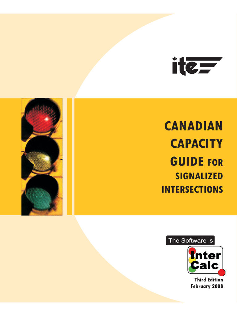Canada Canadian Capacity Guide For Signalized Intersections | PDF
